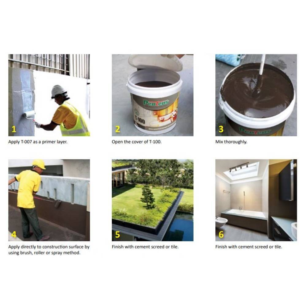 Pentens T-100 Water-based PU Bituminous Waterproofing Membrane